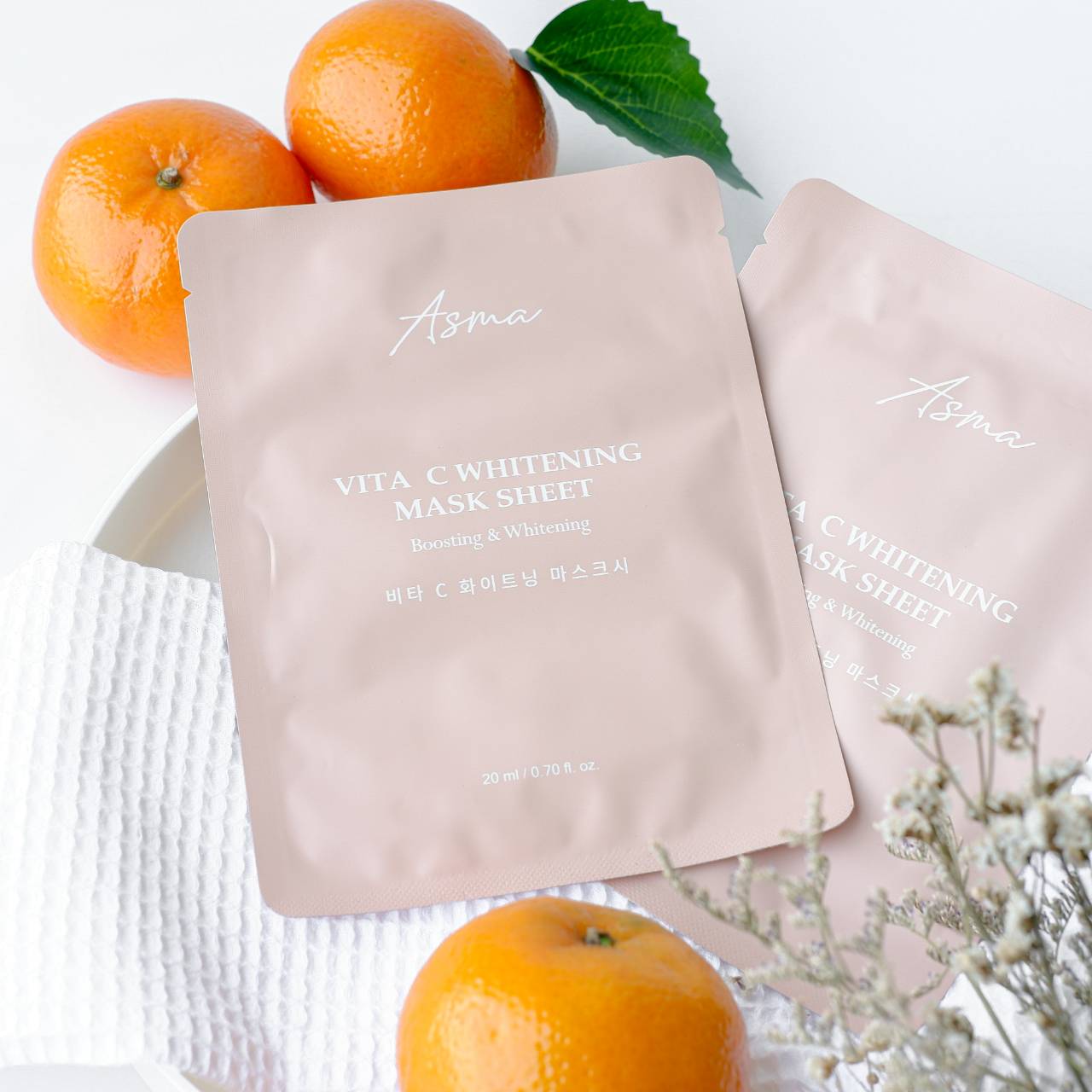 ASMA Vita C Whitening Mask Sheet แผ่นมาส์กหน้าสูตรวิตามินซี ผิวกระจ่าง ...