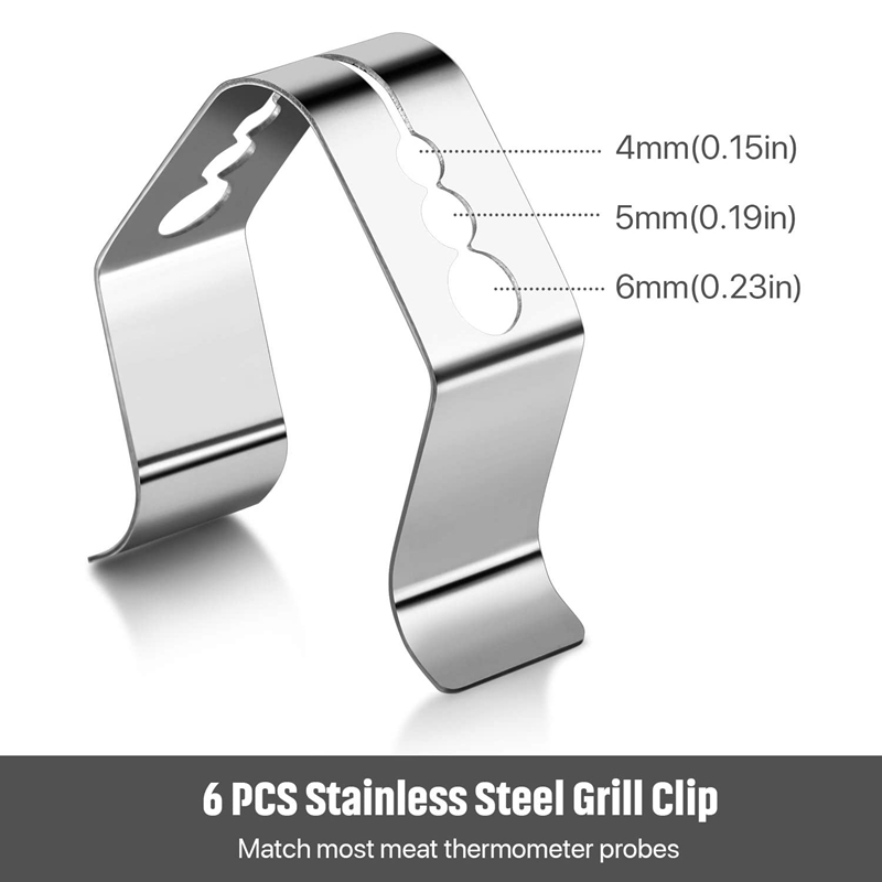 6Pcs Universal Meat Grill Thermometer Probe Clip Holder - Works for for ...