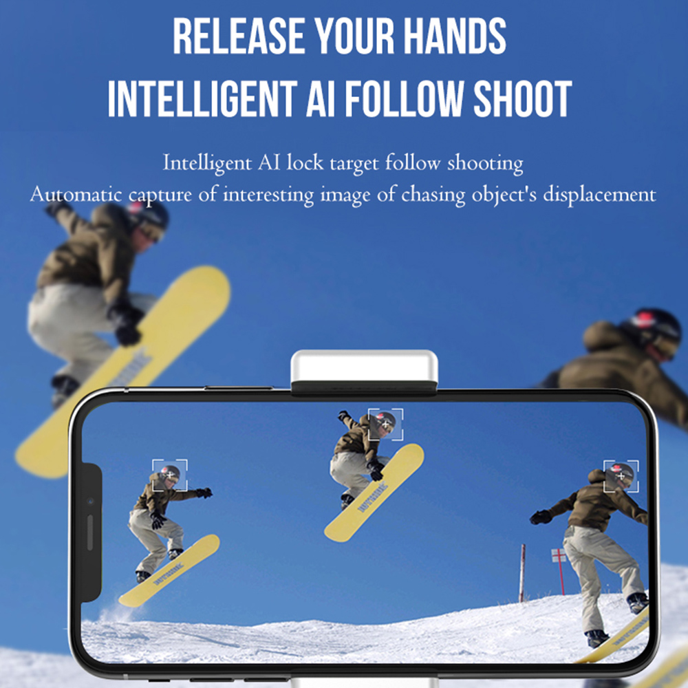 2021Selfie Stick 360-Degree Rotation Auto Face Object Tracking Smart ...