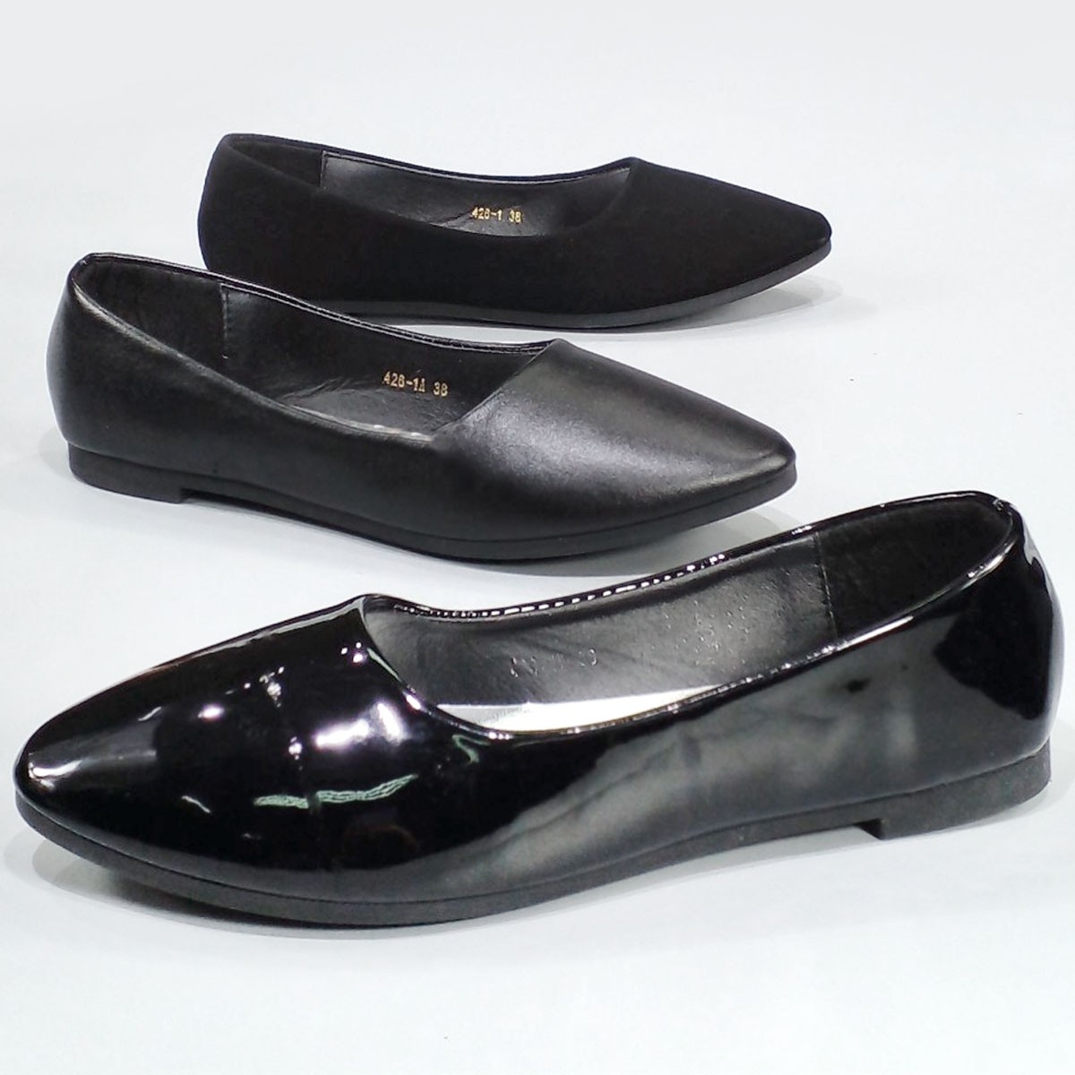 426/1,1A,1B รองเท้าคัชชูส้นแบน หัวแหลม - Finesery - ThaiPick