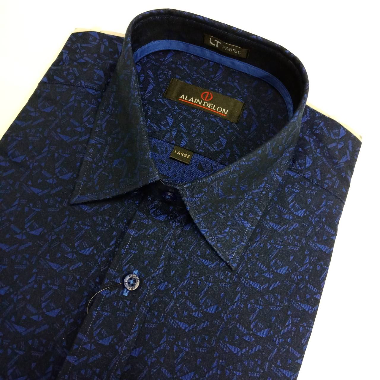 Alain Delon Shirt เสื้อเชิ้ตแขนสั้น ทรง BASIC ชายเสื้อตรง รุ่น ALP169-1 ...