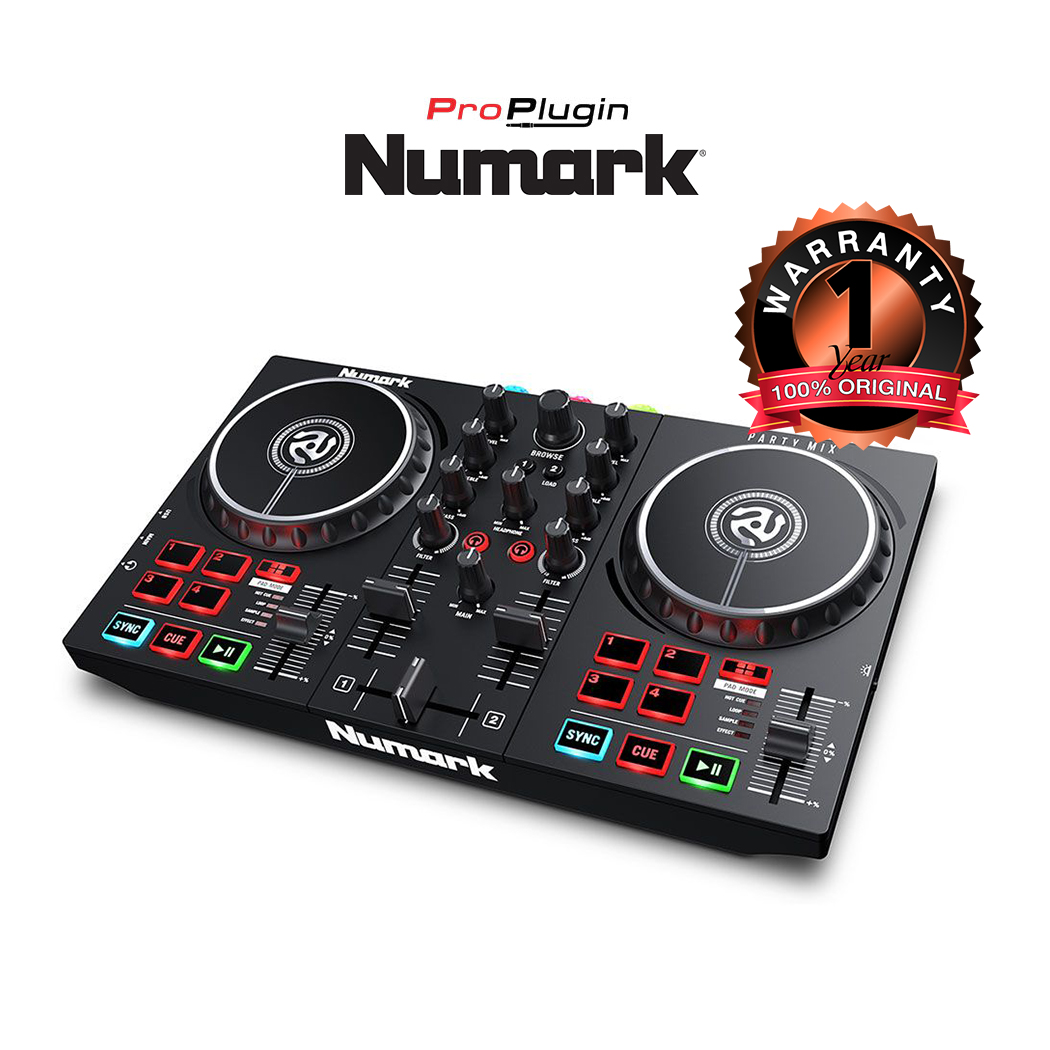 Numark PARTY MIX MKll อุปกรณ์สำหรับดีเจ เครื่องเล่นดีเจคอนโทรลเลอร์ DJ Controller (ProPlugin ...