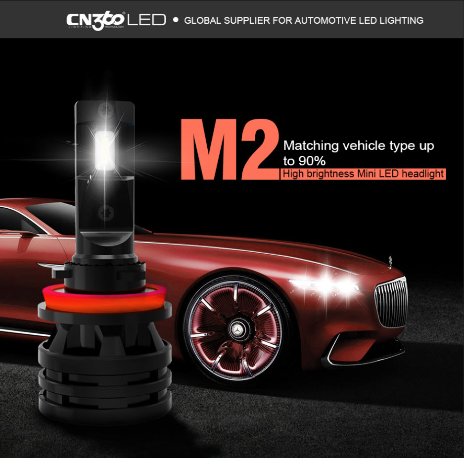 M2 หลอดไฟหน้า LED รถยนต์ [ H7 ] CREE Tech. 12000LM 6500K - X-Lighting ...