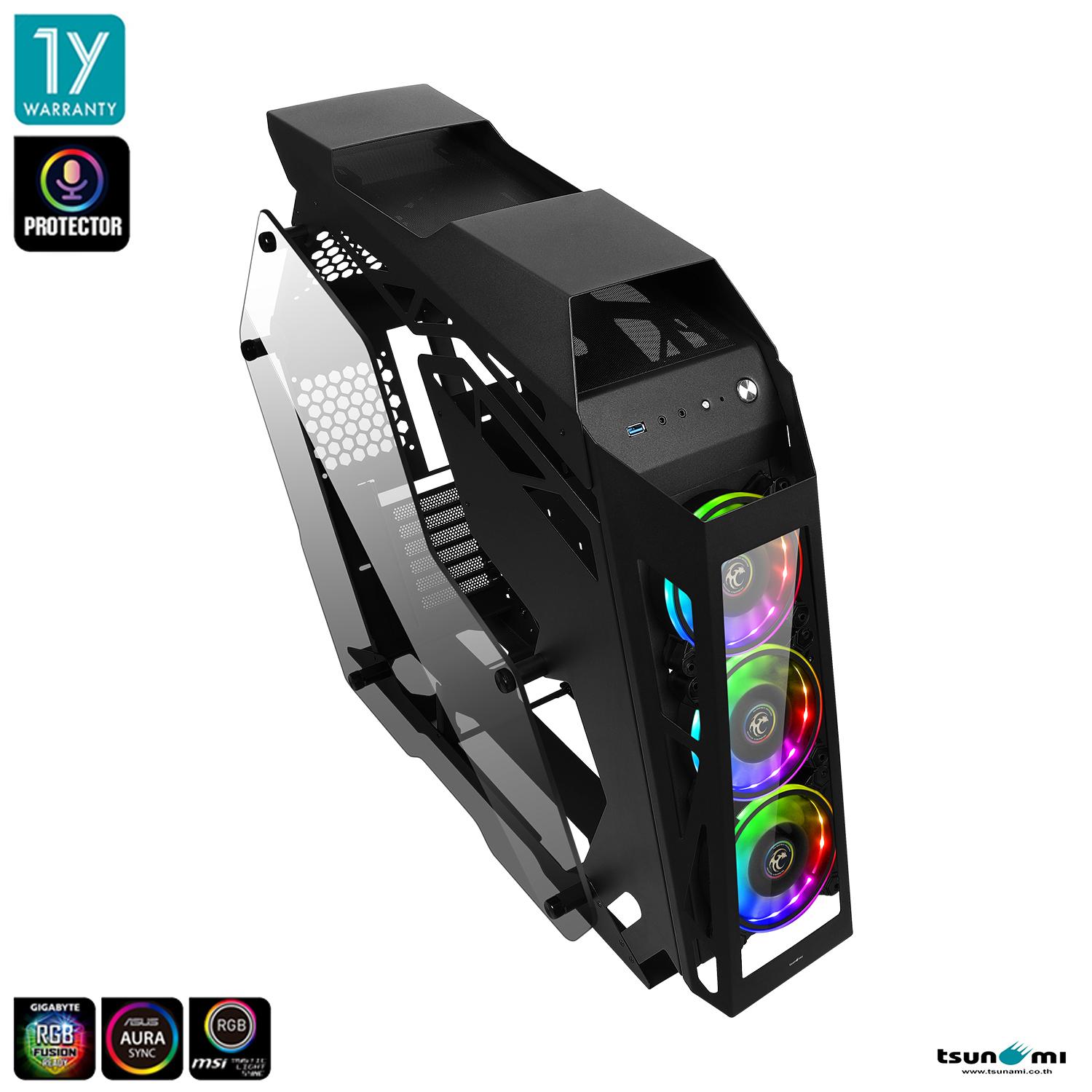 เคสคอมพิวเตอร์ Tsunami Protector Titan KK Open Air Surrounded Tempered ...