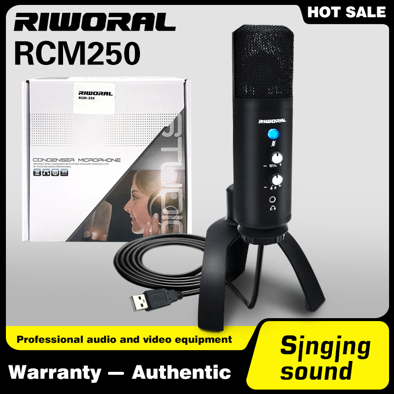RIWORAL RCM250 Condenser Microphone ไมโครโฟนคอนเดนเซอร์ USB สะดวกในการ ...