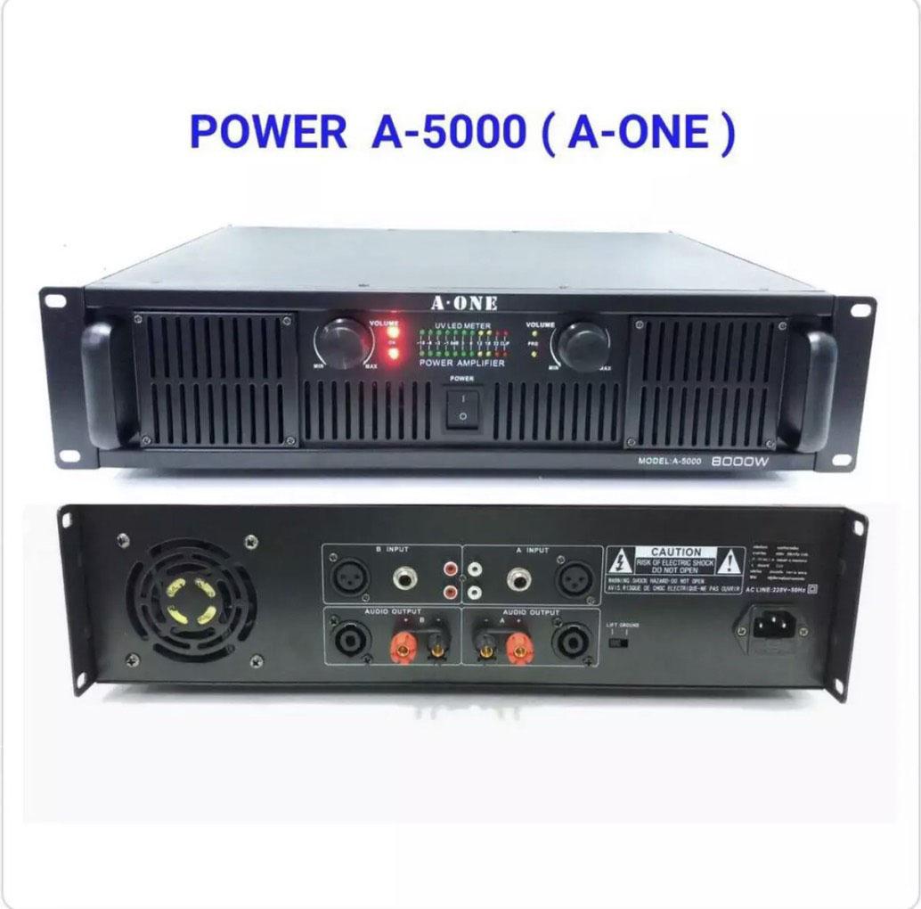 A-ONE PA-5000 เพาเวอร์แอมป์ 5000วัตต์P M P O เครื่องขยายเสียง รุ่น A ...