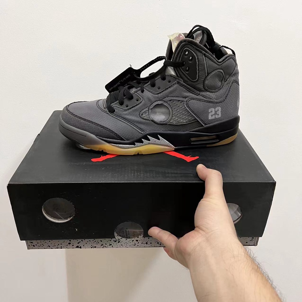 UA รองเท้ากีฬาสำหรับผู้ชาย Off- White X A J0rdn 5 R SP High Cut รองเท้า ...