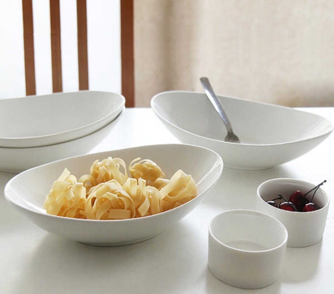 Modern House Oval Bowl 4ea + Mini Bowl 2 Set | Lazada.co.th