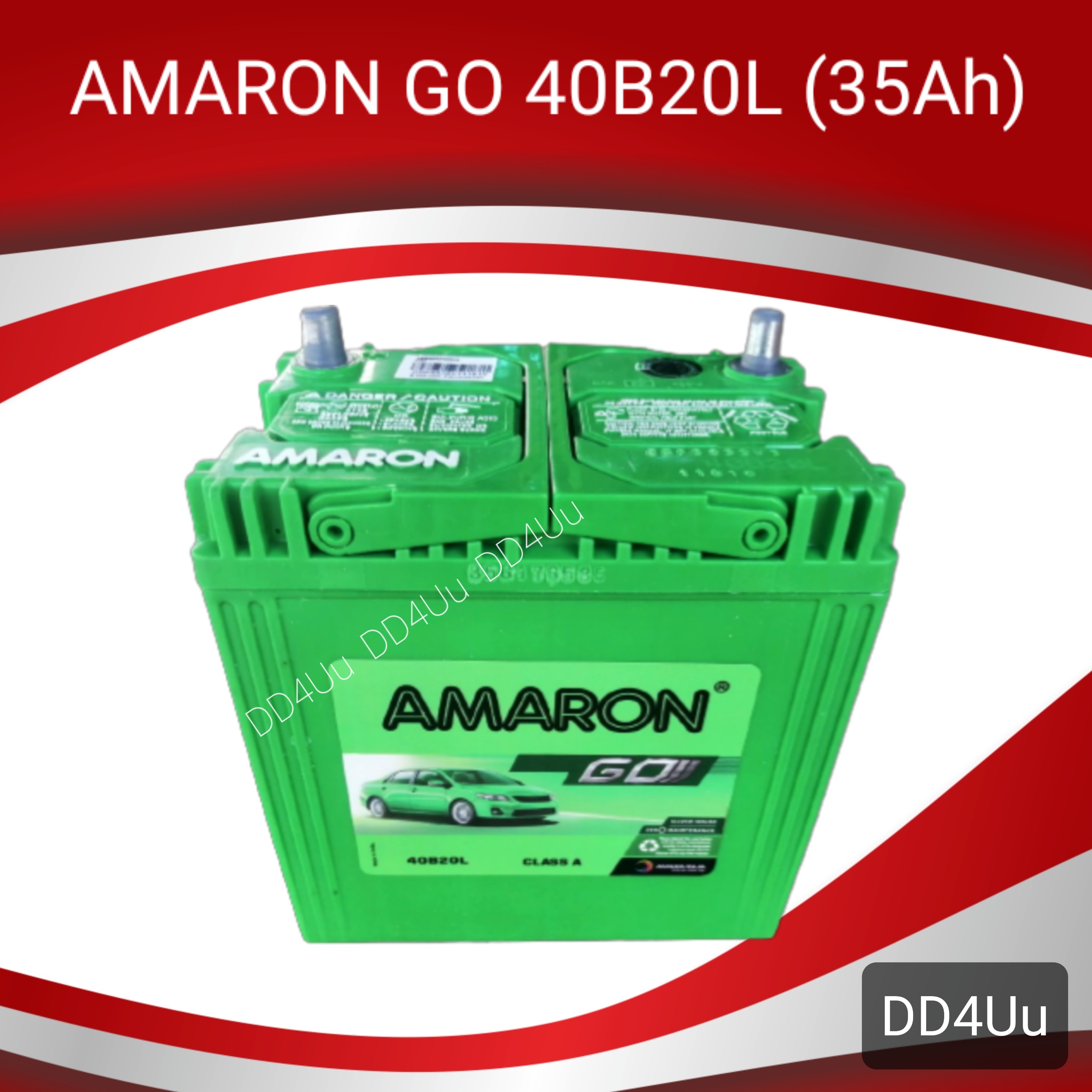 AMARON GO 40B20L แบตเตอรี่รถยนต์ 35Ah แบตแห้ง แบตเก๋งเล็ก , ECO พร้อม ...