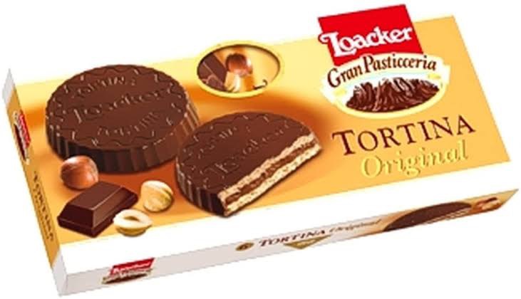 LOACKER TORTINA ORIGINAL crispy milk chocolate cream with hazelnut ...