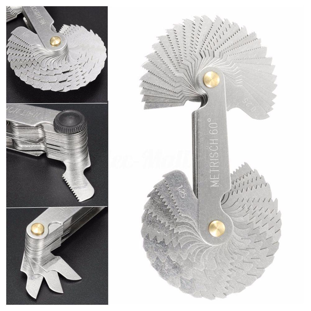 New NEW 58xBlades Metric Whitworth 55&60 Degree Thread Measuring Gauge ...