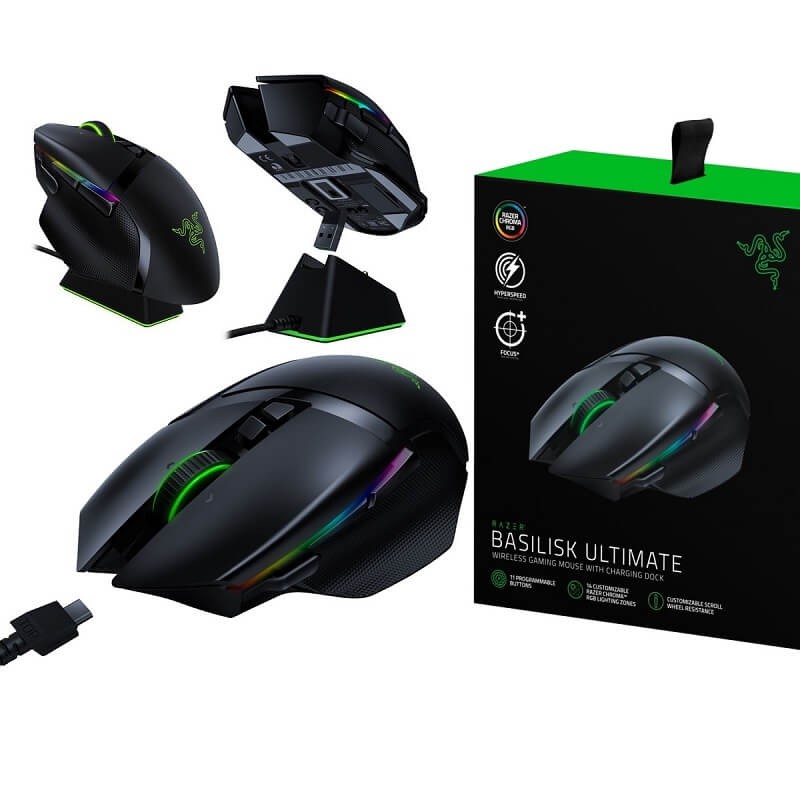 Razer Basilisk Ultimate Wireless Gaming Mouse + Charging Dock (เมาส์ไร้ ...