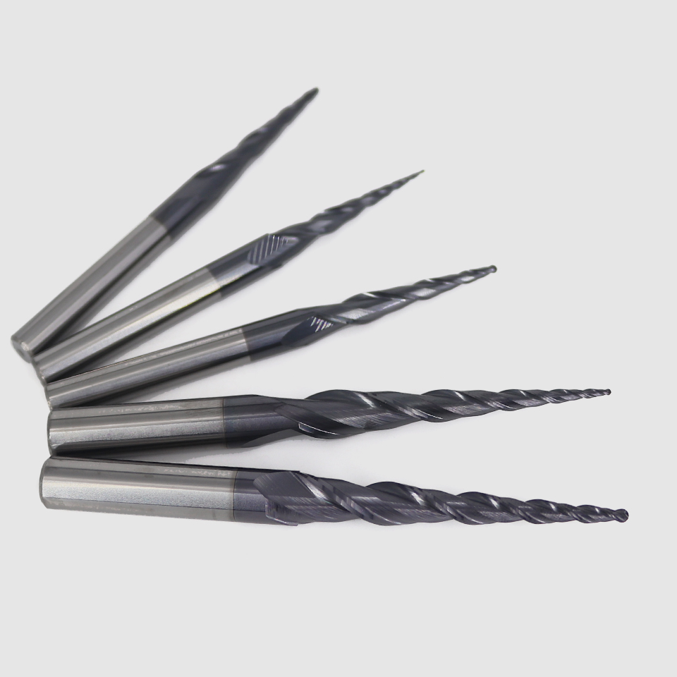 VACK Carbide Ball Nose End Mills 3.175mm 4mm 6mm 8mm ปลายเรียว End Mill ...