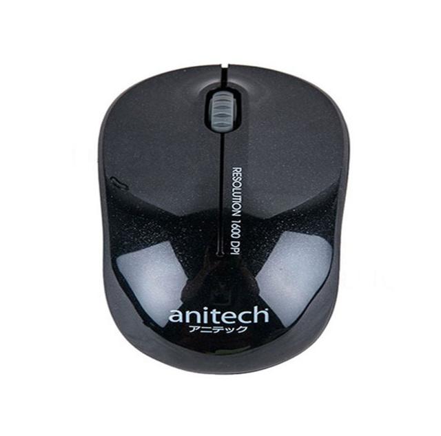 ANITECH MOUSE WIRELESS(เมาส์ไร้สาย) รุ่น W213-BK สี BLACK - Manee IT ...