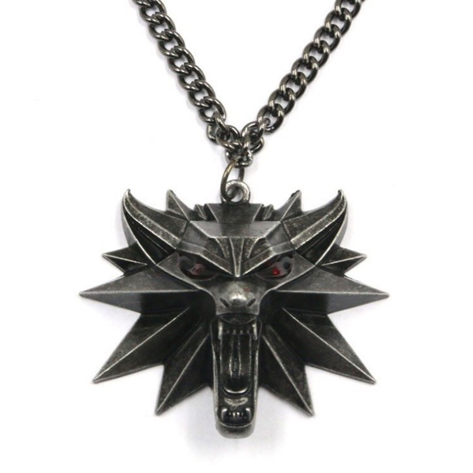 The Witcher 3 Wolf Medallion สร้อยคอ Fastness Anti Scratch Viking Wolf ...