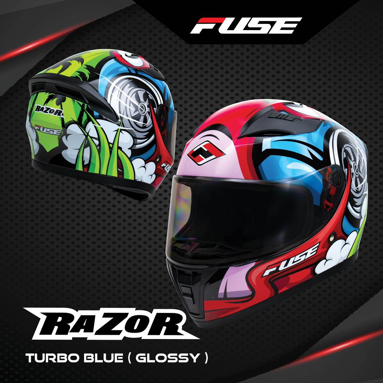 หมวกกันน็อค FUSE Razor 2022 นวมซักได้ น้ำหนักเบา ถอดซักได้ สวยของดี ...