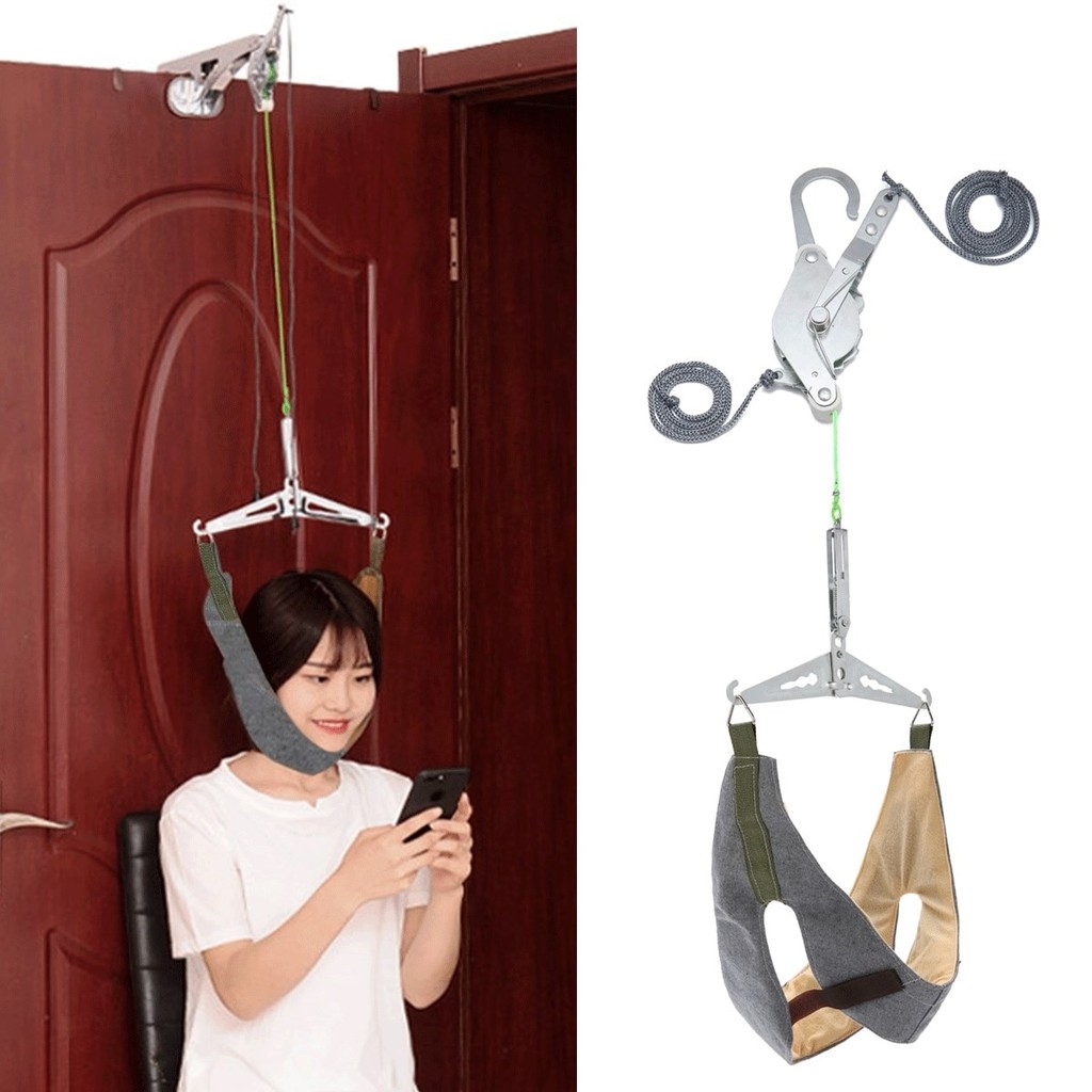 Cervical Traction Over Door Neck Massager Device Kit Stretcher ...