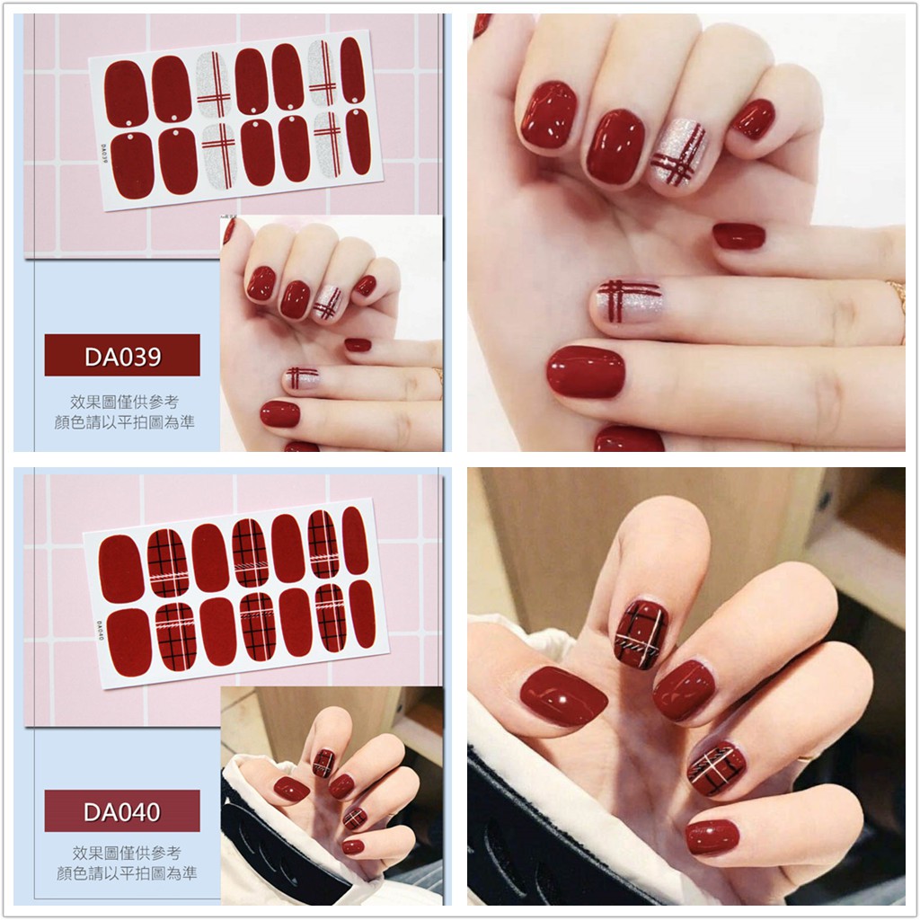 DA Nail sticker motif sticker kuku stiker kuku nail stiker glitter ...