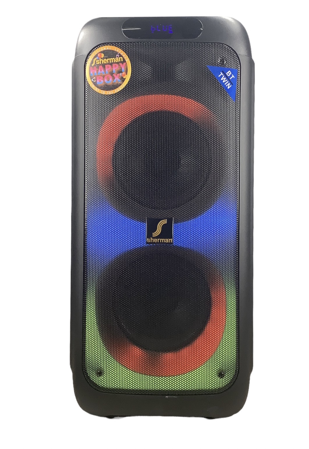 SHERMAN รุ่น APS121 PARTY BOX ลำโพง12นิ้วดอกคู่ TWIN 80Watt ไมค์คู่ Bluetooth สินค้าใหม่แกะกล่อง ...