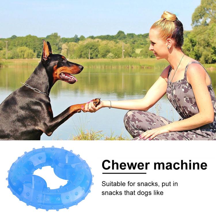 Puppy Teething Ring TPR Dog Pet Teether Cooling Chew Toy TPR Summer ...