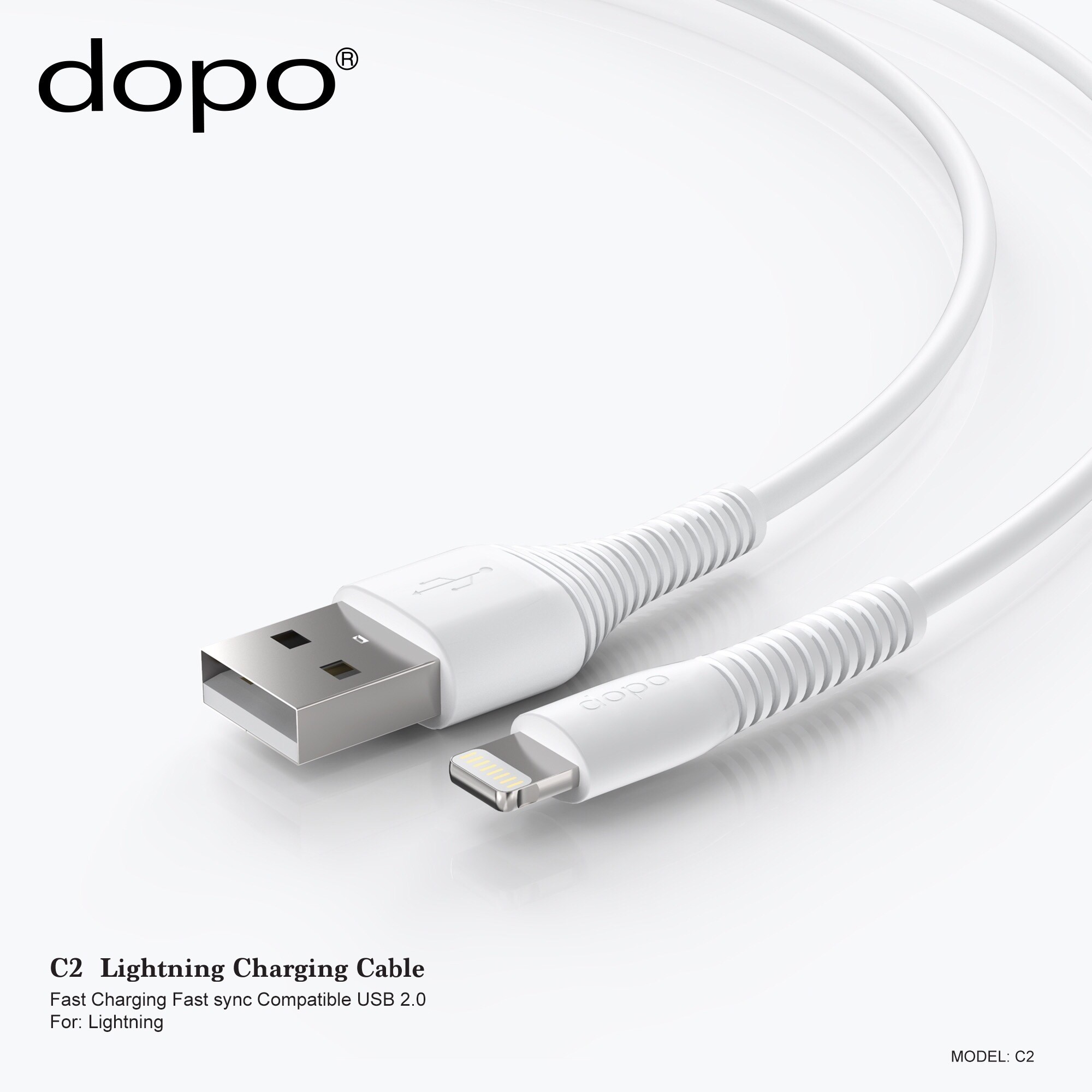 สายชาร์จ dopo Cable Chager รุ่น C2 Lightning ไอโฟน รับประกัน 6 เดือน ...