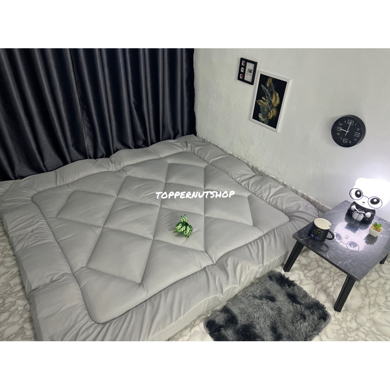 FK ที่นอนTopper 6F 5F 3.5F เบาะรองนอน สีพื้นมินิมอลสไตล์เกาหลี ท็อปเปอร์ปูนอนพื้น ใยพิเศษหนานุ่ม ...