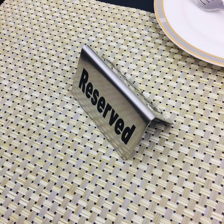ป้ายจองโต๊ะ Reserved ป้ายจองโต๊ะสแตนเลส ยาว10 ซม. Twin Fish #SS-RESERED ...