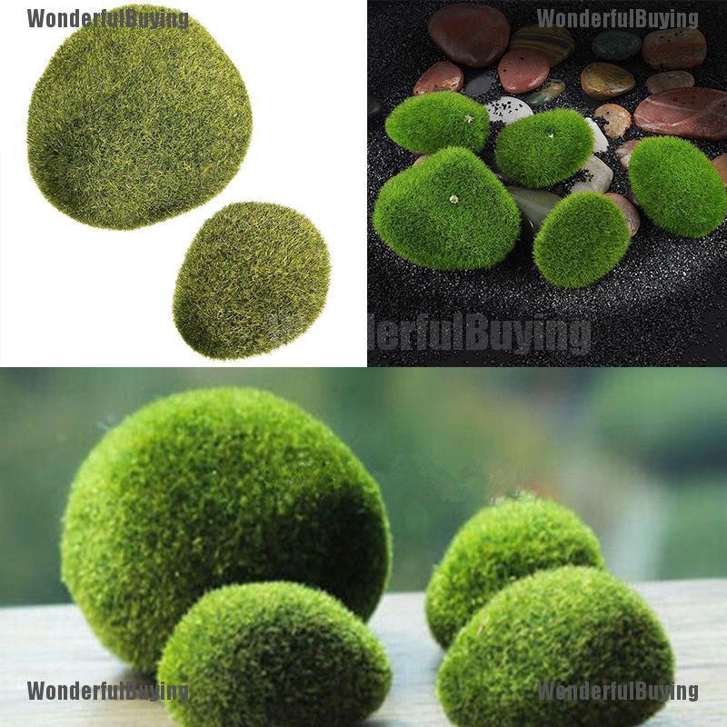Marimo Moss Balls Artificial Grass Stones Turf Mini Fairy Garden Micro ...