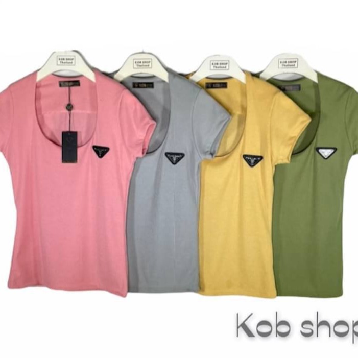 เสื้อคอยูผ้าร่อง งานปักอก งานป้าย - Itsmol - ThaiPick