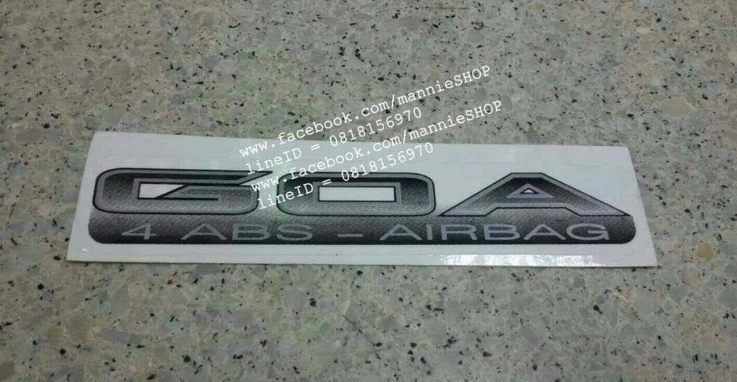 สติ๊กเกอร์แบบดั้งเดิม คำว่า GOA 4ABS-AIRBAG sticker ติดรถ แต่งรถ GOA 4 ...