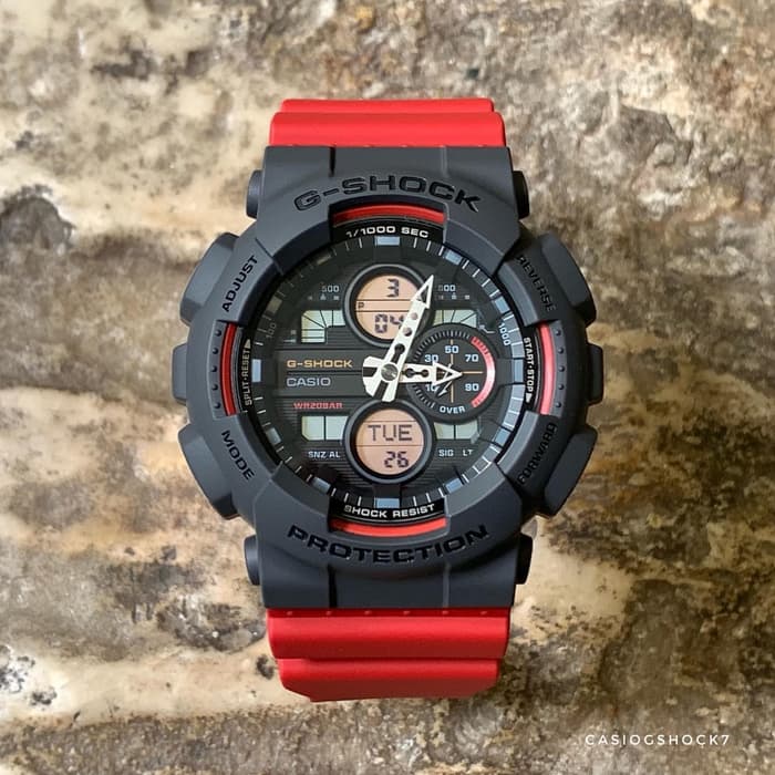 NEW!! นาฬิกา Casio G-Shock นาฬิกาข้อมือผู้ชาย สายเรซิ่น รุ่น GA-140 ...