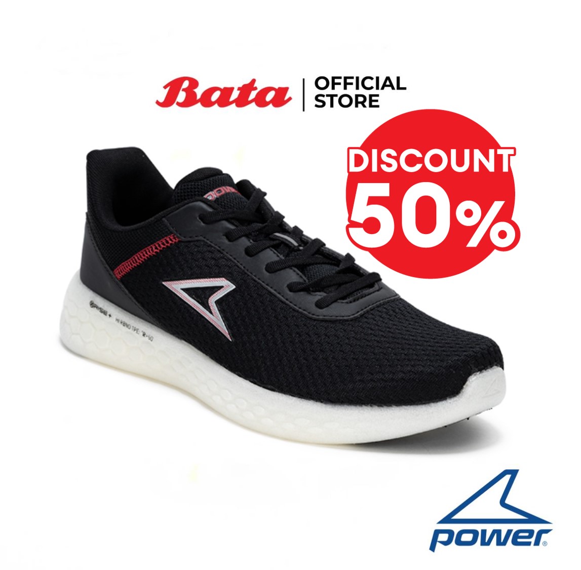 Bata บาจา ยี่ห้อ Power รองเท้าวิ่ง รองเท้ากีฬาแบบผูกเชือก รองเท้ากีฬา ...
