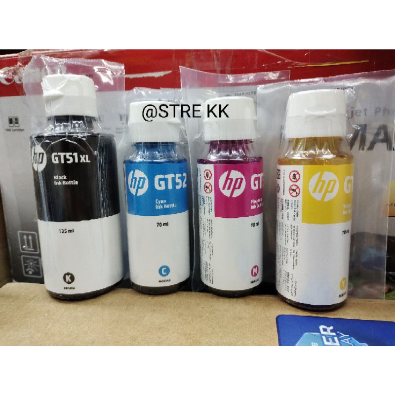 หมึกแท้ HP GT51 XLดำ, GT52 สี C, M, Y **ไม่มีกล่อง**ของแท้100% สินค้า ...