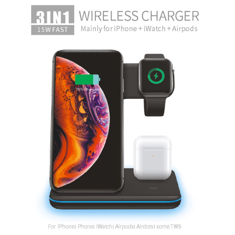 15W Fast Qi Wireless Charger ที่ชาร์จไร้สาย สำหรับ iPhone 12 11 XS XR X ...
