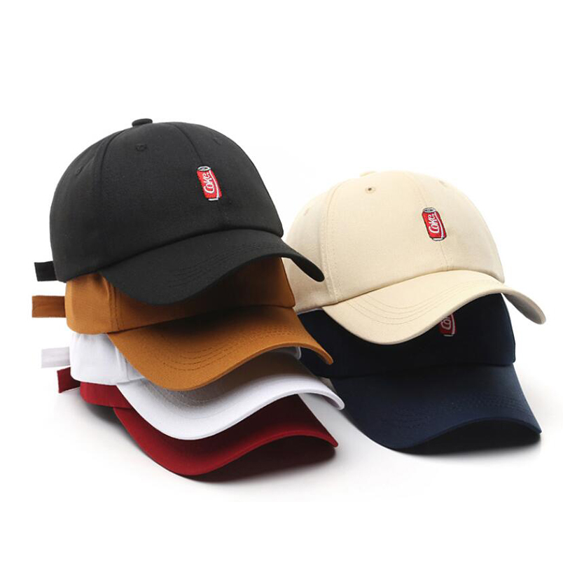 Uni Summer Baseball Cap Coke Letter Embroidery Baseball Cap Pop Cans ...