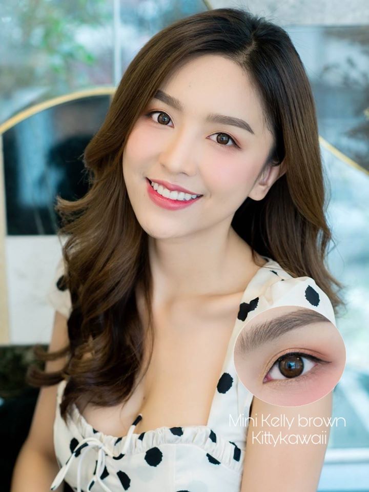 คอนแทคเลนส์ Kitty kawaii รุ่น Mini Kelly Brown (สีน้ำตาล) - WINKBIGEYES - ThaiPick