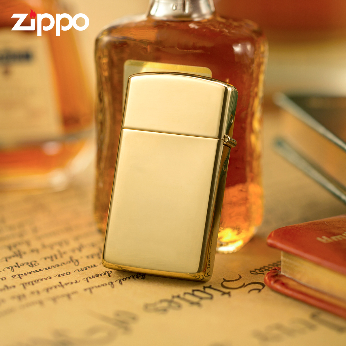Zippo Slim High Polish Brass Pocket Lighter Zippo 1654 Slim - Zippo ...