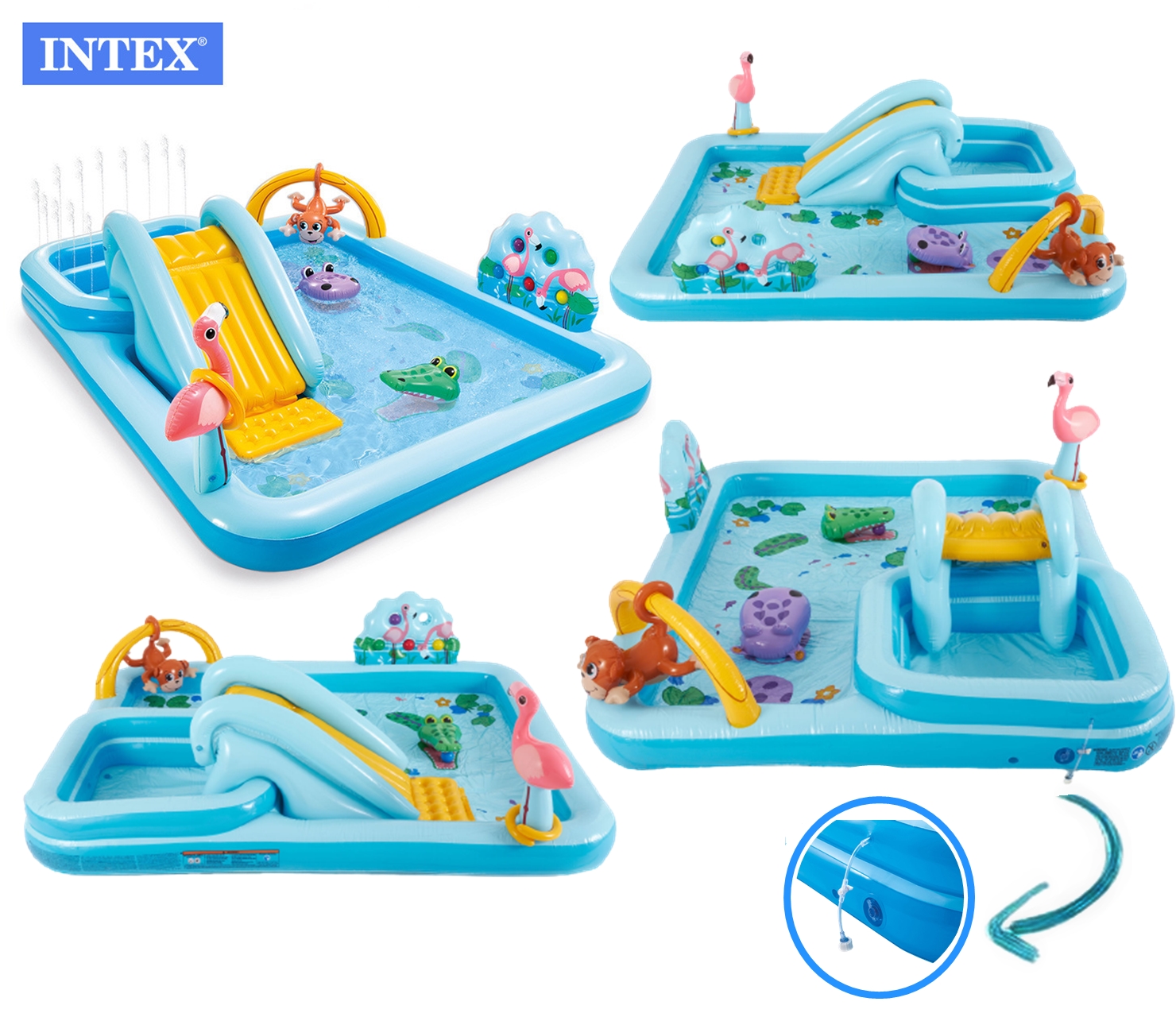 Intex 57161 สระน้ำสไลเดอร์จังเกิ้ล สระน้ำเป่าลมแฟนซีสไลเดอร์ ขนาด ...