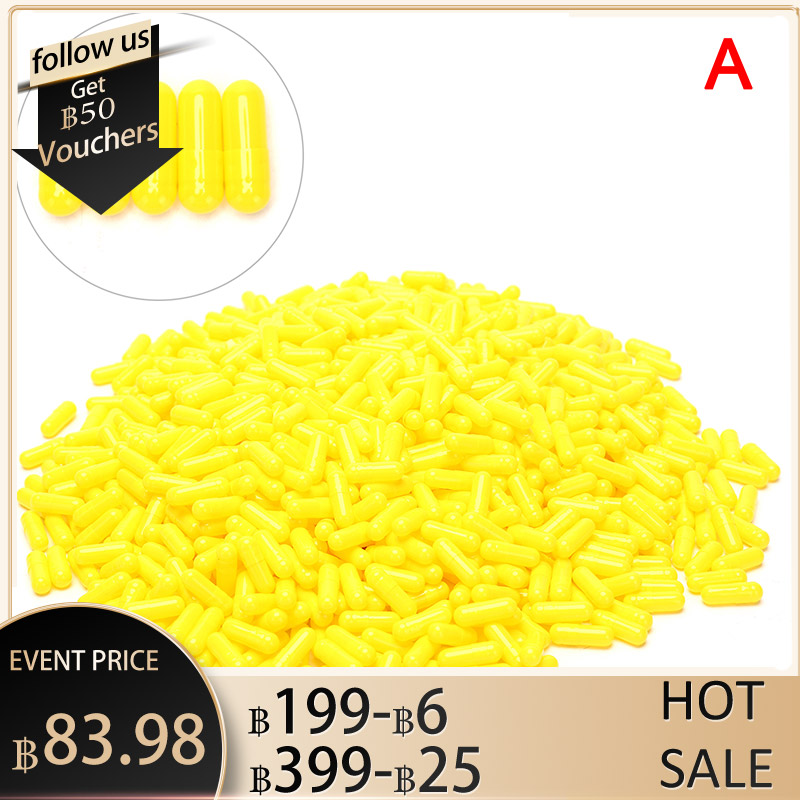 【Flash Sale】1000Pcs Empty Hard Vacant Gelatin Capsule Size 0# Gel ...