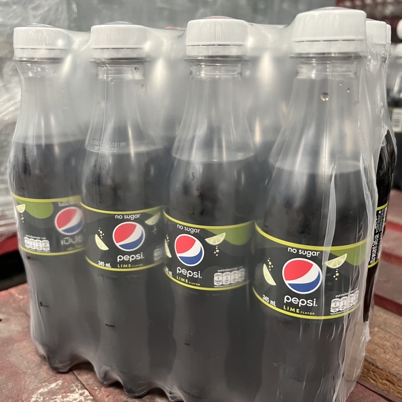 ☉Pepsi Max Lime No Sugar Limited Edition เป๊ปซี่ไม่มีน้ำตาล มะนาว 345ML. แพ็ค 12 ขวด☸ - Ekkhux ...