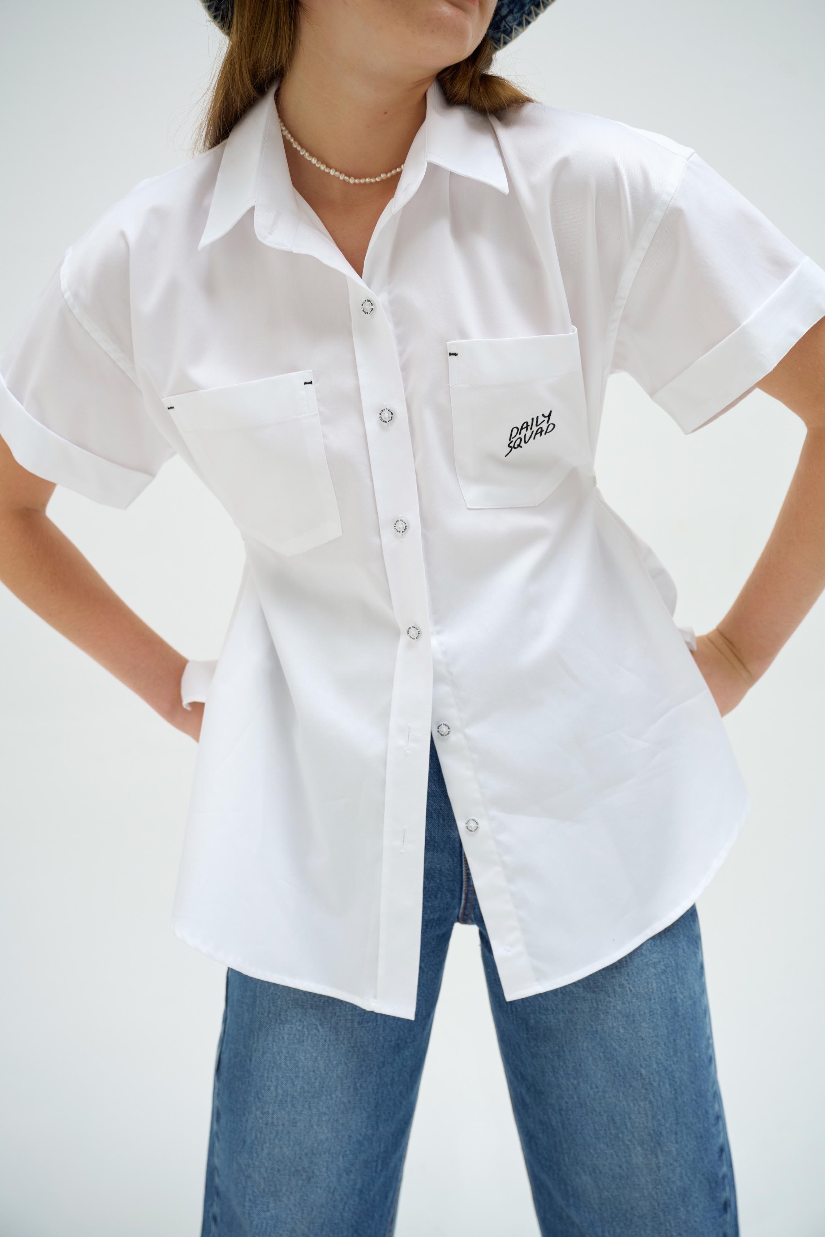 DAILY SQUAD เสื้อเชิ้ต รุ่น BUDDY แขนสั้น ดีเทลใส่ได้ 2 แบบ คือติด ...