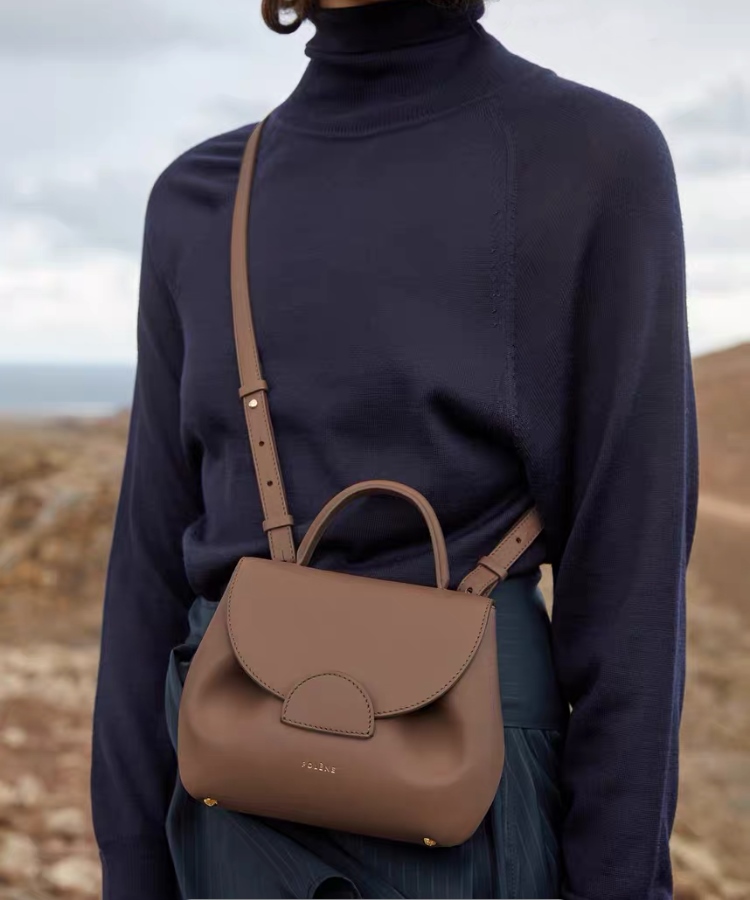 The Original French niche polene Paris bag shoulder worn leather ...