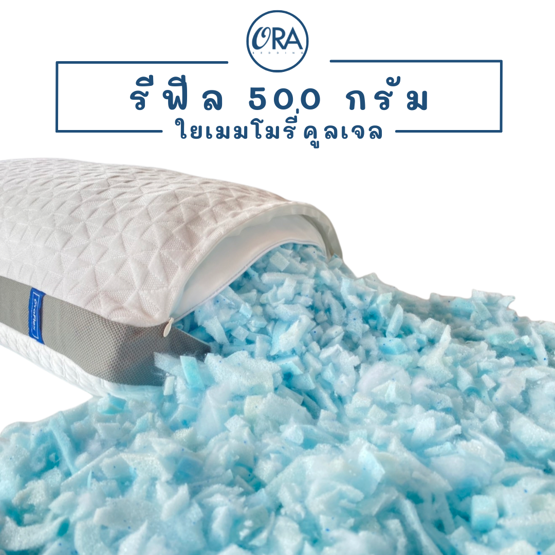Refill pack - 500g NASA-inspired shredded memory foam fill. Cool blue ...