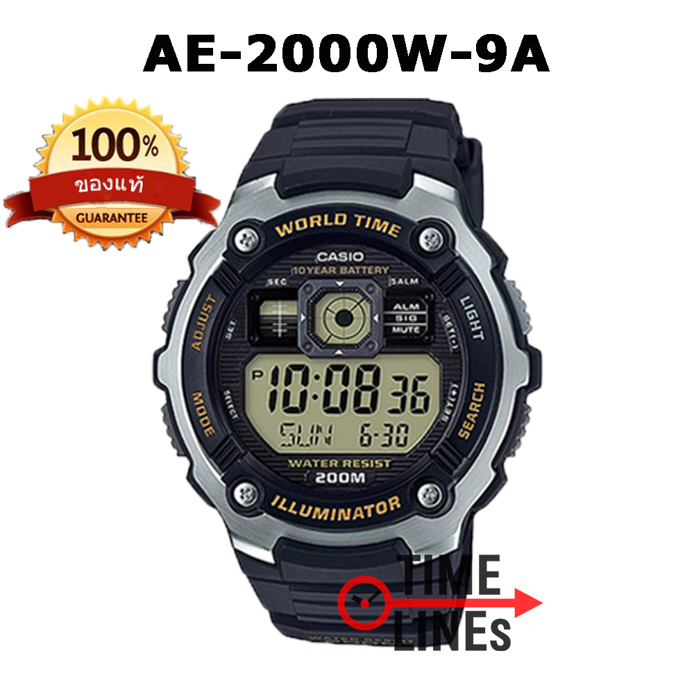 CASIO รุ่น AE-2000W AE-2100W AE-3000W นาฬิกาผู้ชาย DIGITAL กล่องและ ...