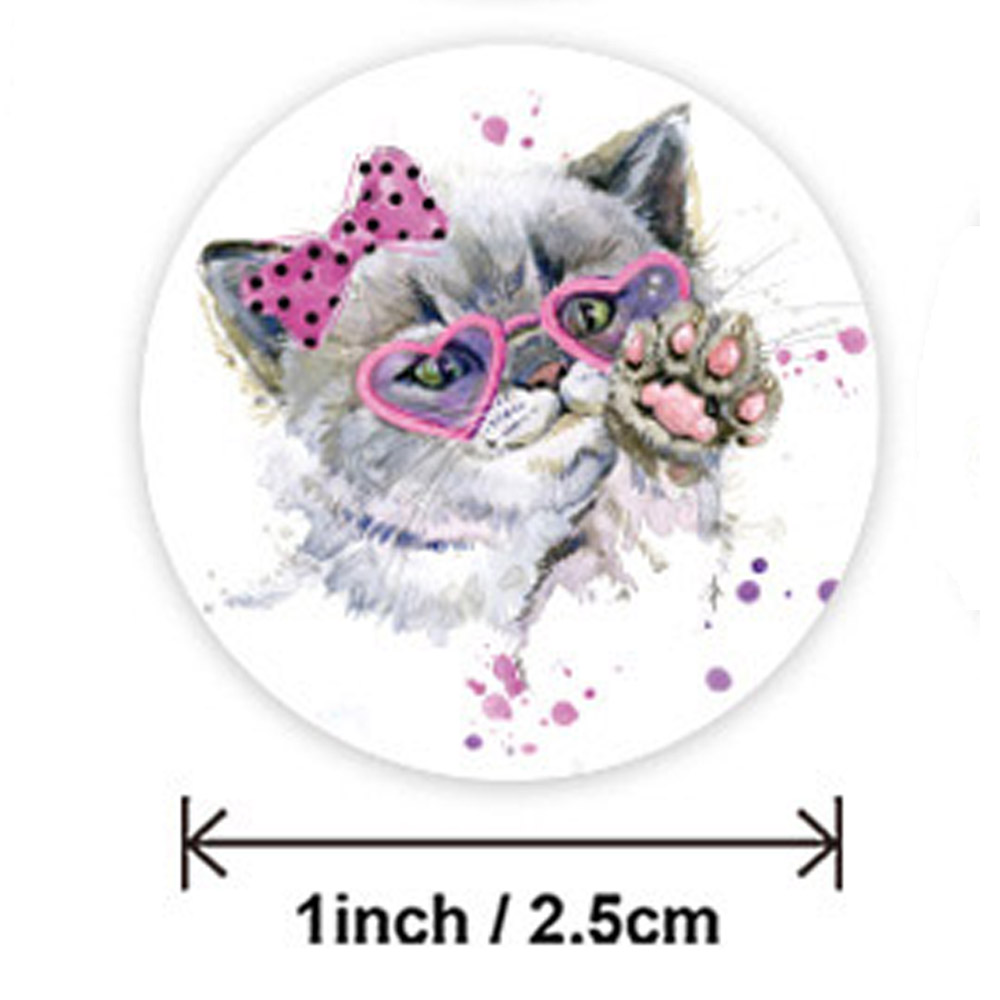 100-500pcs Teacher Reward Sticker Fun Motivation Cat Dog Sticker for ...