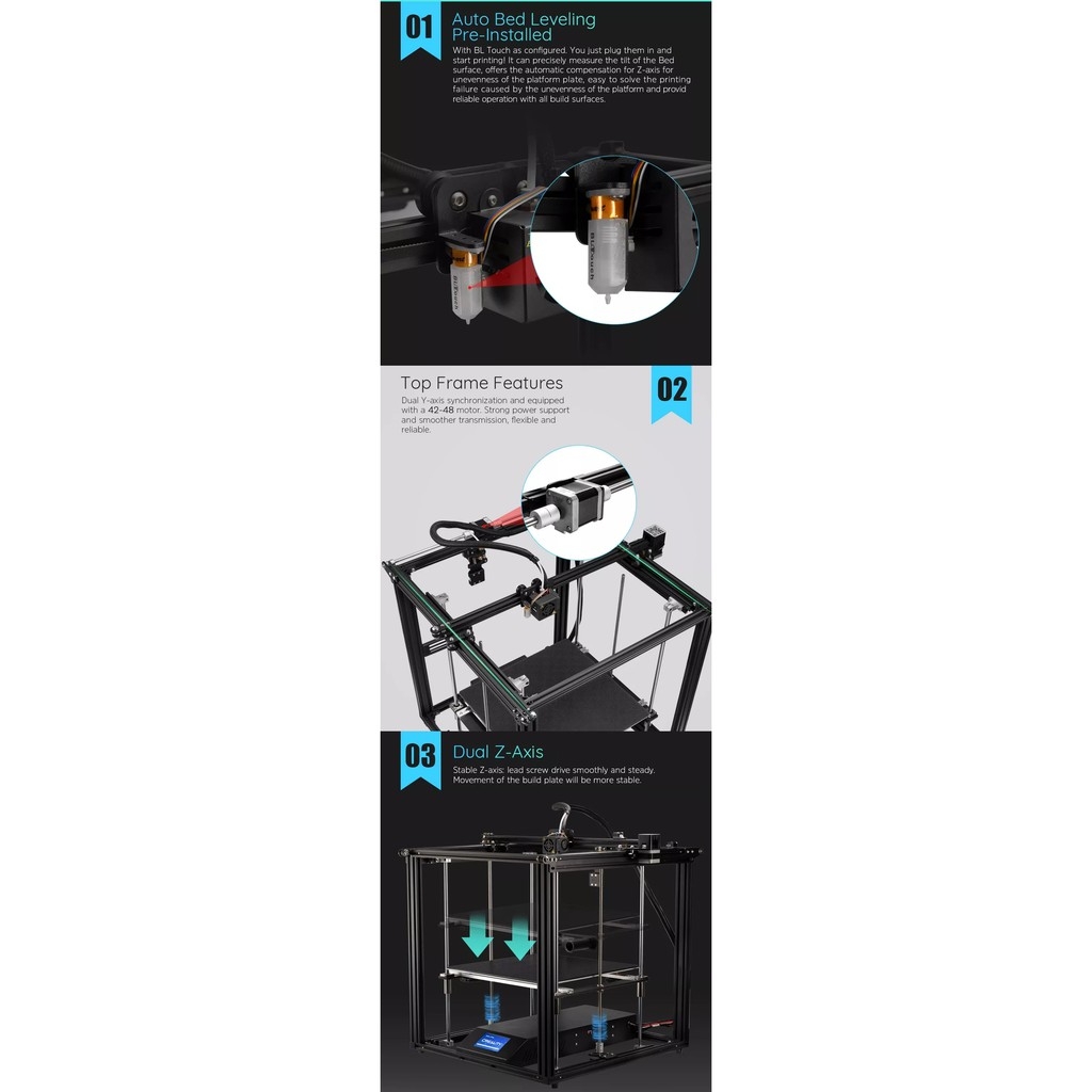 3D Printer Creality Ender-5 PLUS Cube Frame Build Size 350*350*400 mm ...