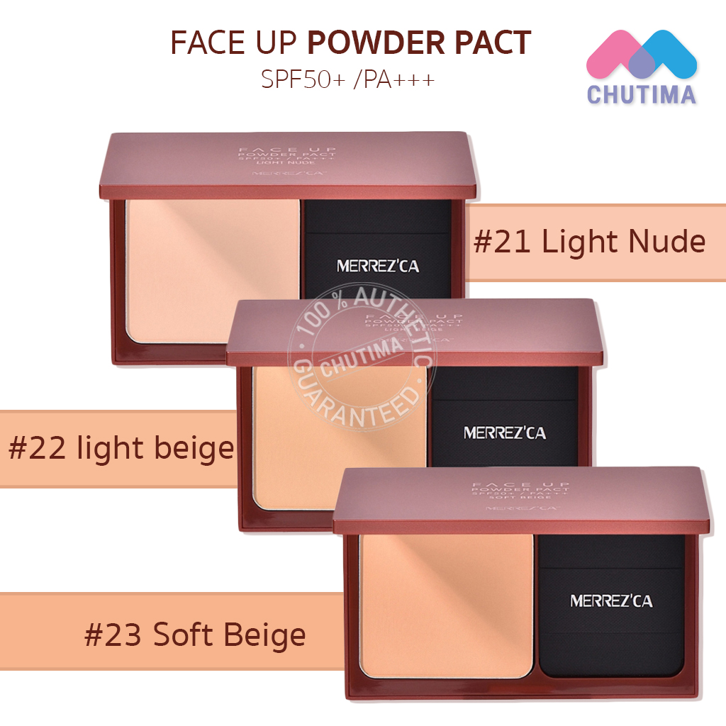 เมอเรสก้า Merrezca Face Up Powder Pact SPF50+/PA+++ แป้งพัฟ แป้งกันน้ำ ...