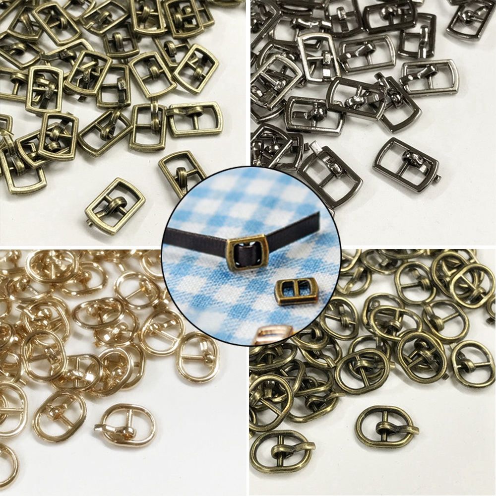 LAYOR 36pcs Newest Belt Buttons 4.55.5MM Diy Dolls Buckles Tri-glide ...