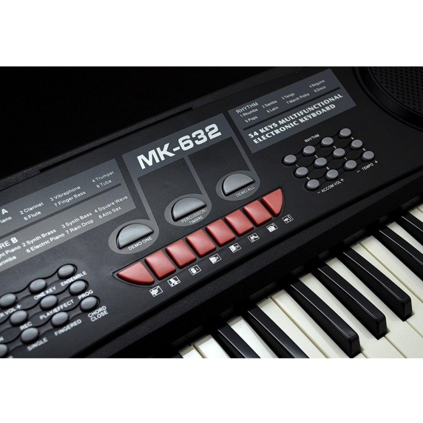 MK คีย์บอร์ด 54 คีย์มาตรฐาน (ดำ) รุ่น MK-632 54 key แถมฟรี !! สายสัญญาณ ...