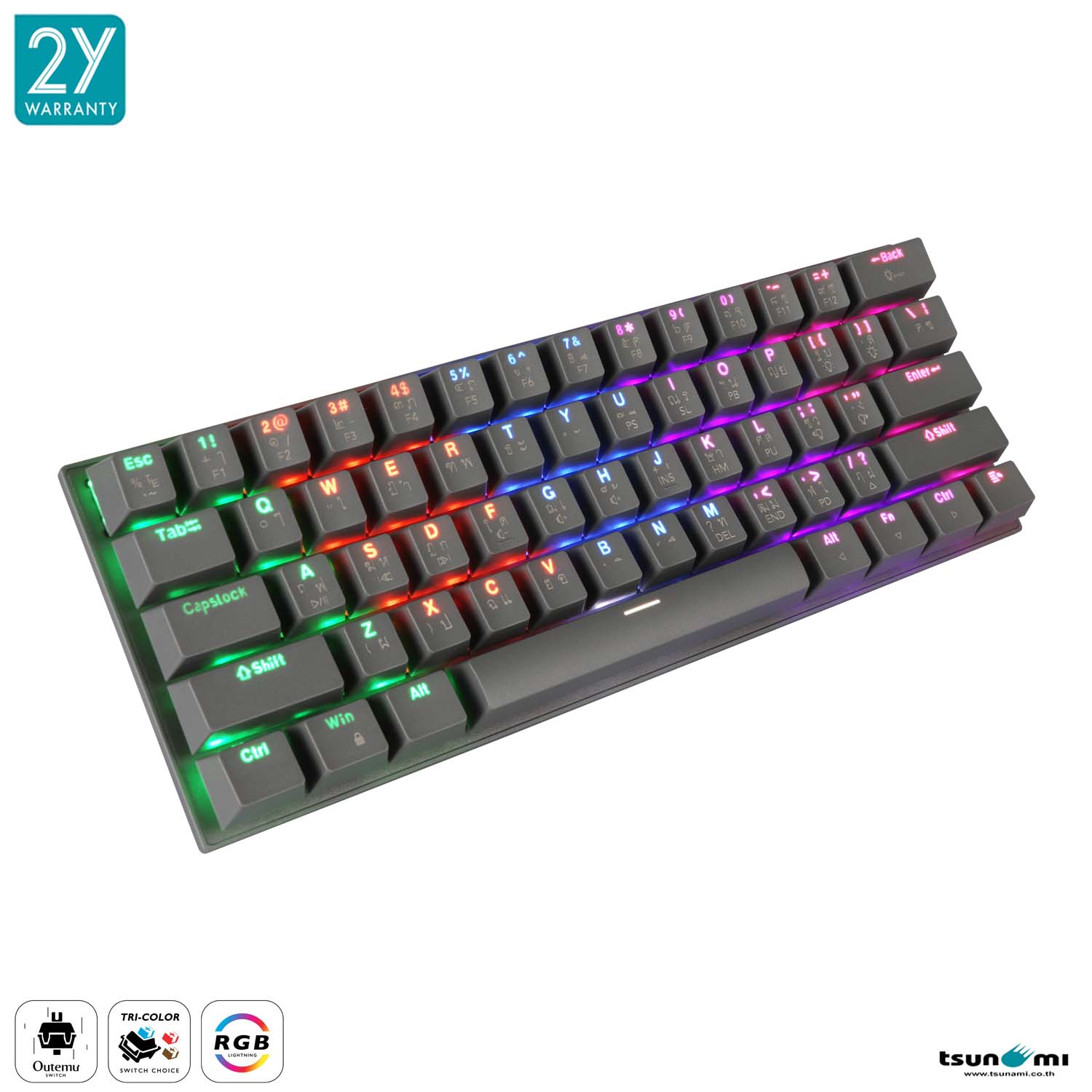 iHAVECPU KEYBOARD TSUNAMI OUTEMU MK-61 SKU-139625 - IHAVECPU - ThaiPick